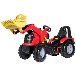 Rolly Toys® Tretfahrzeug X-Trac Premium, Kindertraktor mit Lader und Bremse, rot