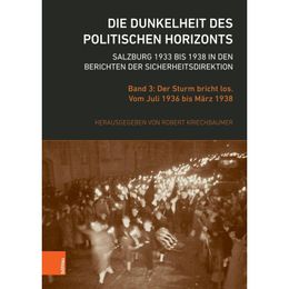 Die Dunkelheit des politischen Horizonts. Salzburg 1933 bis 1938 in den Berichten der Sicherheitsdirektion, Gebunden