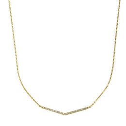 Celesta Gold Collier 375/- Gold Zirkonia weiß 42+3cm Glänzend