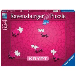 RAVENSBURGER VERLAG Ravensburger Krypt Puzzle Pink mit 654 Teilen, Schweres Puzzle für Erwachsene und Kinder ab 14 Jahren - Puzzeln ohne Bild, nur nach Form der Puzzletei
