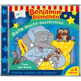 Benjamin Blümchen Band 19: Gute-Nacht-Geschichten - Tiere der Nacht (Audio-CD) - Benjamin Blümchen (Hörbuch)