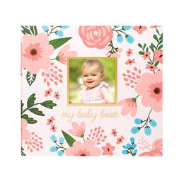 Baby Tagebuch FLORAL (deutsch) in rosa/bunt