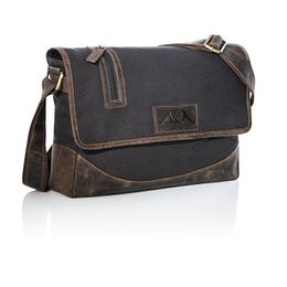 Watzmann Messengerbag "Mountain" Canvas, grau