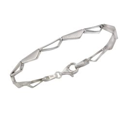 F Armband 925/- Sterling Silber 19cm Matt/Glanz