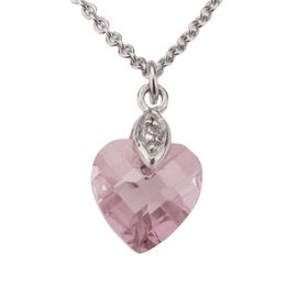 Zeeme for Kids Anhänger mit Kette 925/- Sterling Silber Zirkonia rosa 36/38cm Glänzend