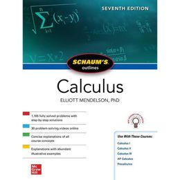 Schaum's Outline of Calculus, Seventh Edition - Elliott Mendelson, Kartoniert (TB)