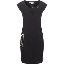 Ragwear Sommerkleid Penelope leichtes Baumwoll Kleid mit Print, schwarz