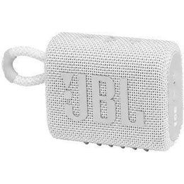 JBL GO 3 Portable-Lautsprecher (Bluetooth, 4,2 W, wasser- und staubfest), weiß