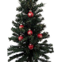 BURI Weihnachtsbaumkugel Glas-Weihnachtsbaumkugeln 6er-Set Christbaumkugeln Weihnachtsschmuck (6 St)