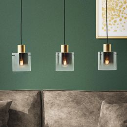 BRILLIANT LEUCHTEN Osaki Pendelleuchte Gold, 3-flammig