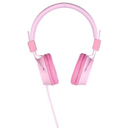 Thomson HED8100P Kinderkopfhörer, On-Ear, mit Kabel, Lautstärkebegrenzung, Rosa