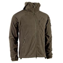 Fleece Hoodie Jacke Delta oliv, Gr&ouml;&szlig;e S