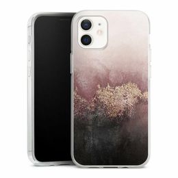 DeinDesign Handyhülle Glitzer Look Staub Elisabeth Fredriksson Pink Sky Dust Gold Print, Apple iPhone 12 Silikon Hülle Bumper Case Handy Schutzhülle