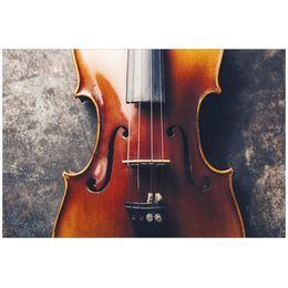 Wallario Acrylglasbild, Nahaufnahme einer alten Violine