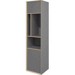 Müllermöbel Müller SMALL LIVING Mehrzweckschrank VERTICO VERTICAL TWO Hochschrank passend zur Serie Vertiko, optimal zum Bau einer Wohnwand, grau