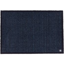 Fußmatte Gentle, barbara becker, rechteckig, Höhe: 10 mm, Schmutzfangmatte, dezentes Streifen Design, waschbar, blau