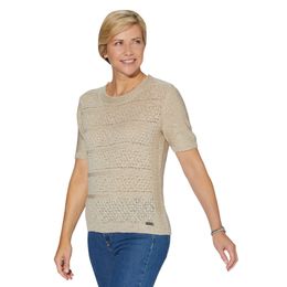 Kurzarmpullover Casual Looks "Pullover" Gr. 54, beige (sand) Damen Pullover