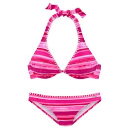 Buffalo Bikini Damen Gr&ouml;&szlig;e M pink / wei&szlig;