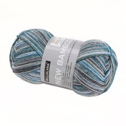 Sockenwolle New Bamboo von BellaLana , Grau/Hellblau/Hellgrau, aus Wolle