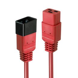 Lindy 30123 1m IEC-Verl&auml;ngerungskabel, rot - Ideal um die Verkabelung verschiedenster