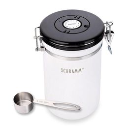 Schramm Kaffeedose Schramm® Kaffeedose 1800 ml in 10 Farben mit Dosierlöffel Höhe: 19cm Kaffeedosen Kaffeebehälter aus Edelstahl