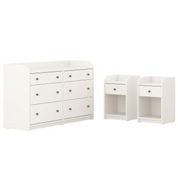 IKEA HAUGA Schlafzimmermöbel 3er-Set