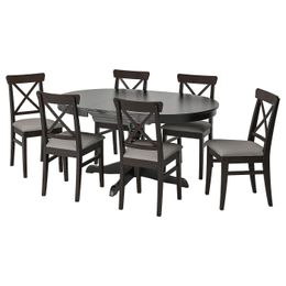 IKEA INGATORP / INGOLF Tisch und 6 Stühle