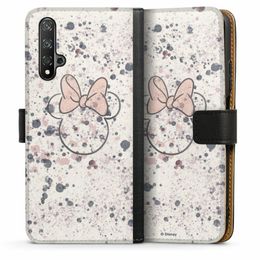 DeinDesign Handyhülle Wasserfarbe Minnie Mouse Disney Minnie Mouse Splash, Huawei Nova 5T Hülle Handy Flip Case Wallet Cover Handytasche Leder