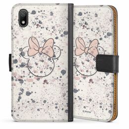 DeinDesign Handyhülle Wasserfarbe Minnie Mouse Disney Minnie Mouse Splash, Huawei Y5 (2019) Hülle Handy Flip Case Wallet Cover Handytasche Leder