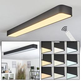 hofstein Iriondo Deckenleuchte LED Schwarz, 1-flammig, Fernbedienung