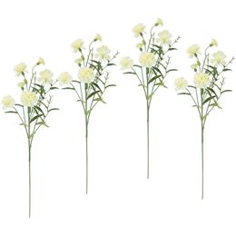 Kunstblume Nelke, I.GE.A., Höhe 71 cm, 4er Set künstliche Blumen, Stielblume, weiß