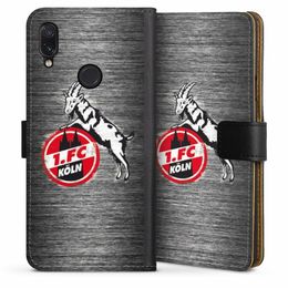 DeinDesign Handyhülle 1. FC Köln Metallic Look Offizielles Lizenzprodukt Metal Scratch 1.FC, Xiaomi Redmi Note 7 Hülle Handy Flip Case Wallet Cover