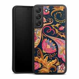 DeinDesign Handyhülle Muster Ornamente Mandala Floral Autumn 1, Samsung Galaxy S22 Silikon Hülle Premium Case Handy Schutzhülle, schwarz