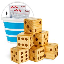 Toyfel Spiel Chuck, XXL Würfelspiel aus Kiefernholz