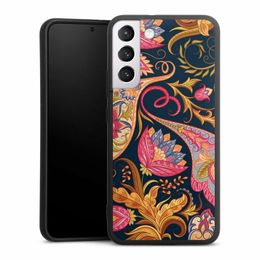 DeinDesign Handyhülle Muster Ornamente Mandala Floral Autumn 1, Samsung Galaxy S22 Plus Silikon Hülle Premium Case Handy Schutzhülle, schwarz