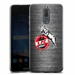 DeinDesign Handyhülle 1. FC Köln Metallic Look Offizielles Lizenzprodukt Metal Scratch 1.FC, Huawei Mate 10 lite Silikon Hülle Bumper Case Handy Schut
