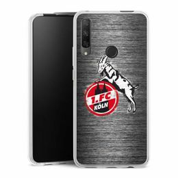 DeinDesign Handyhülle 1. FC Köln Metallic Look Offizielles Lizenzprodukt Metal Scratch 1.FC, Huawei Honor 9X Silikon Hülle Bumper Case Handy Schutzhül
