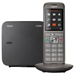 Gigaset CL660A Festnetztelefon, grau