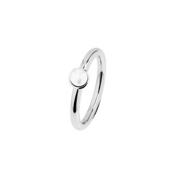 Ernstes Design Fingerring Evia Ring Edelstahl / Button-Perle R489