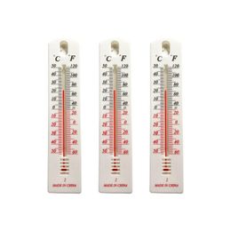 TSB Werk Raumthermometer 3x Thermometer Außen Innen Balkon Garten weiß