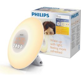 Philips Tageslichtwecker Wake-up Light HF3500/01 mit 10 Helligkeitseinstellungen und Schlummerfunktion, weiß