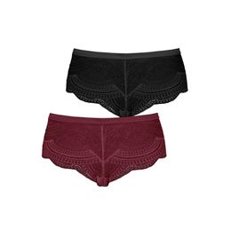 Lascana Panty Damen Gr&ouml;&szlig;e XS pflaume / schwarz