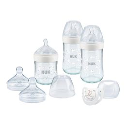 Nuk 10-tlg. Babyflaschen-Set Nature Sense, Glas, Anti-Kolik-Weithals
