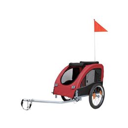 Trixie Bicycle trailer M: 63 × 68 × 75/137 cm black/red