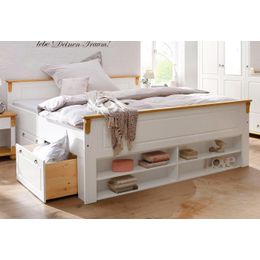 Home Affaire Schlafzimmer-Set Tessin, (Spar-Set), 3 tlg. Set bestehend aus Bett 140 cm Inkl. 2x 2er Set Schubkästen, weiß