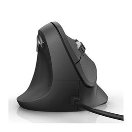 Hama Vertikale ergonomische Linkshändermaus kabelgebunden EMC-500L Maus, schwarz