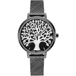 Quarzuhr JULIE JULSEN "Tree of Life Black, JJW1277BLKME" Armbanduhren schwarz Damen Quarzuhren