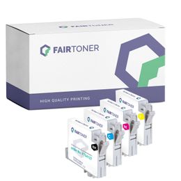 FairToner 4er Multipack Set Kompatibel für Epson T0611-T0614 Druckerpatronen