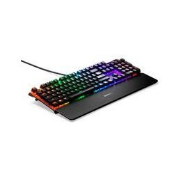 APEX 7, Gaming-Tastatur schwarz, DE-Layout, SteelSeries QX2 Blue Layout: Deutsch Verbindung: Kabel Tasten-/Schaltertechnik: SteelSeries QX2 Blue Beleuchtung: Einzeltastenbeleuchtung, RGB