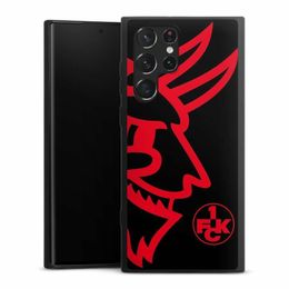 DeinDesign Handyhülle Offizielles Lizenzprodukt 1.FCK Dauerkarte, Samsung Galaxy S22 Ultra Silikon Hülle Premium Case Handy Schutzhülle, schwarz